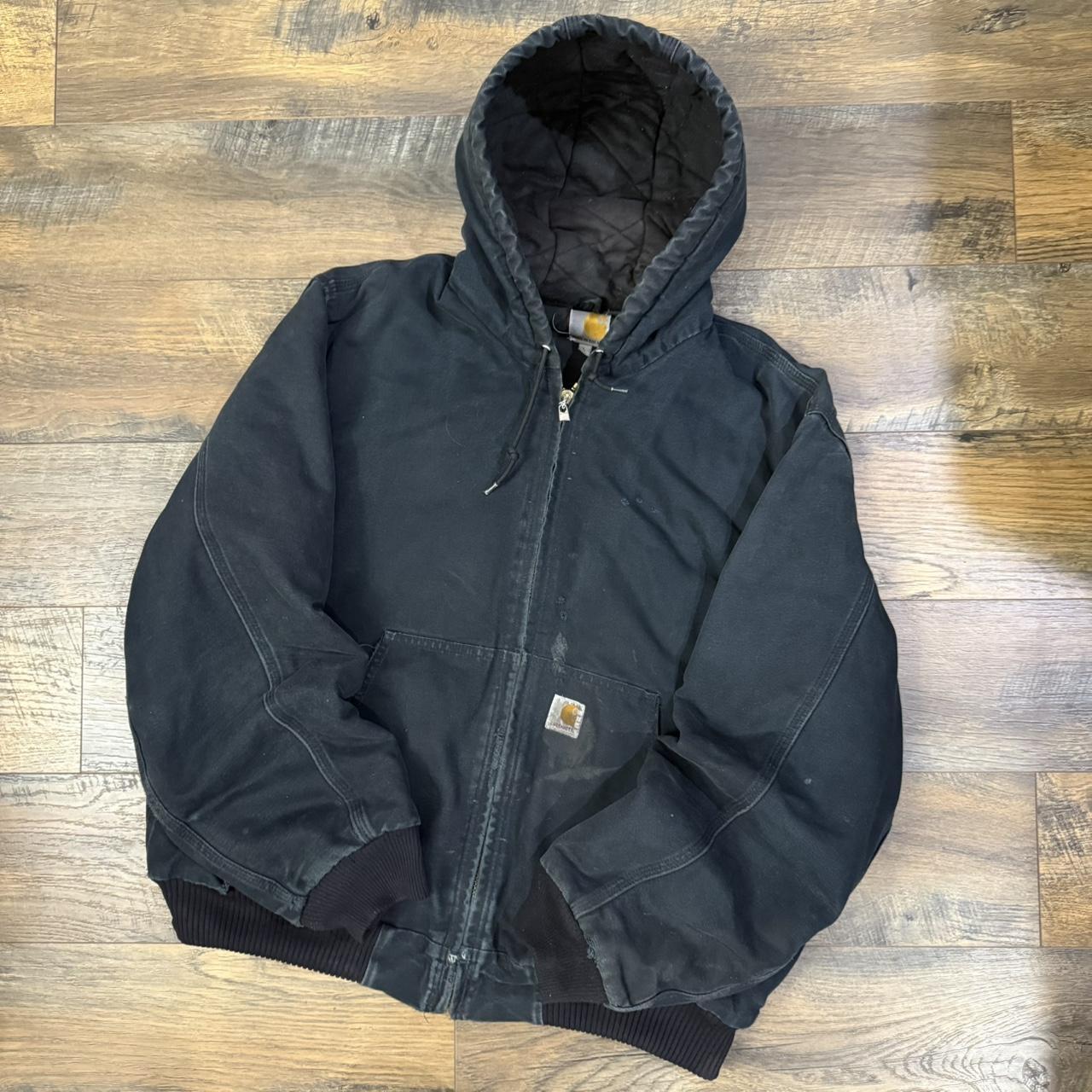 Men’s Carhartt Black Hooded Jacket size: Men’s... | Depop