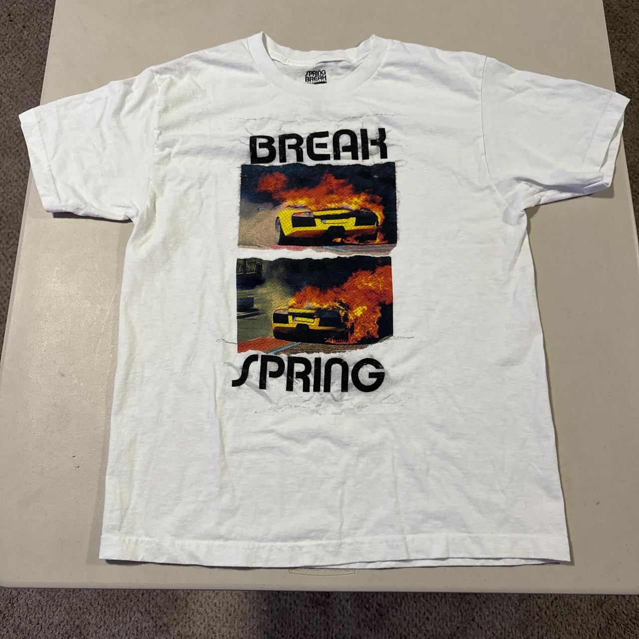 spring break tee shirt size large fit medium - Depop