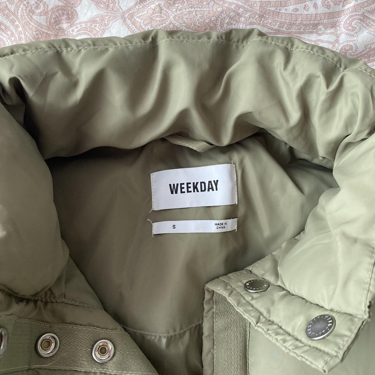 Weekday cropped puffer jacket. Gilet puffer jacket.... - Depop