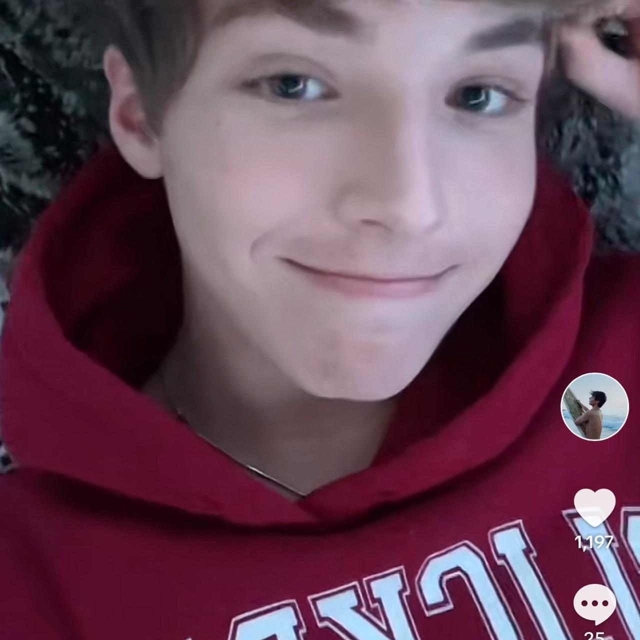 Red and white Dillon Ensor worn David Dobrik S1... - Depop