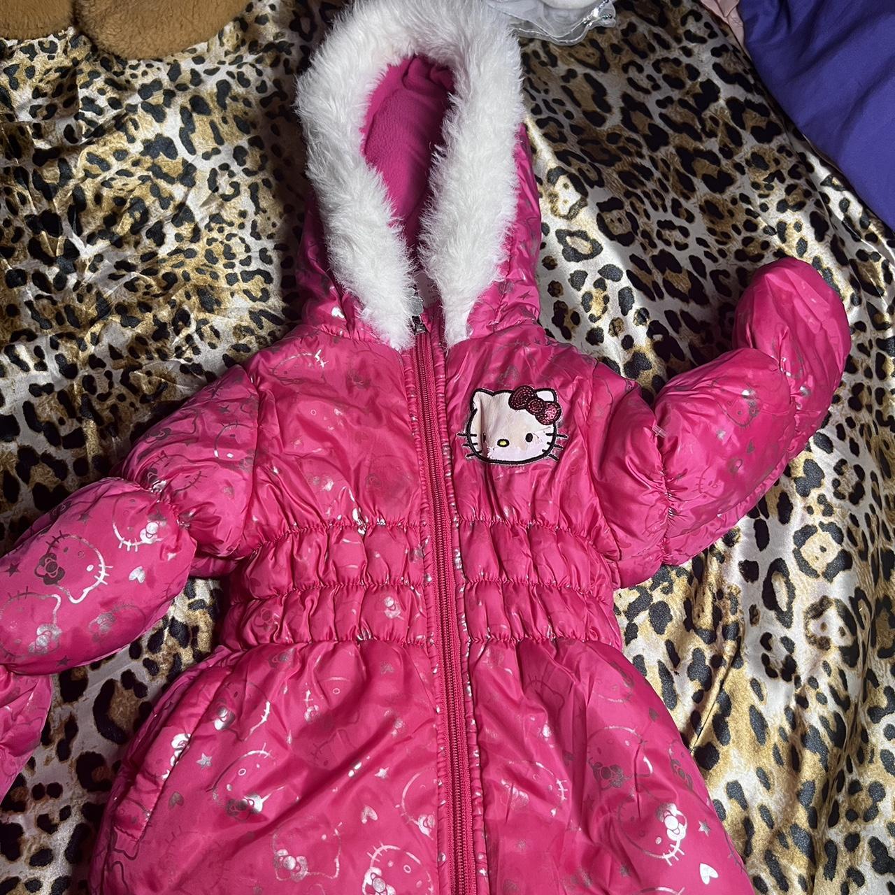 Pink Hello Kitty jacket with hood #kidcore... | Depop