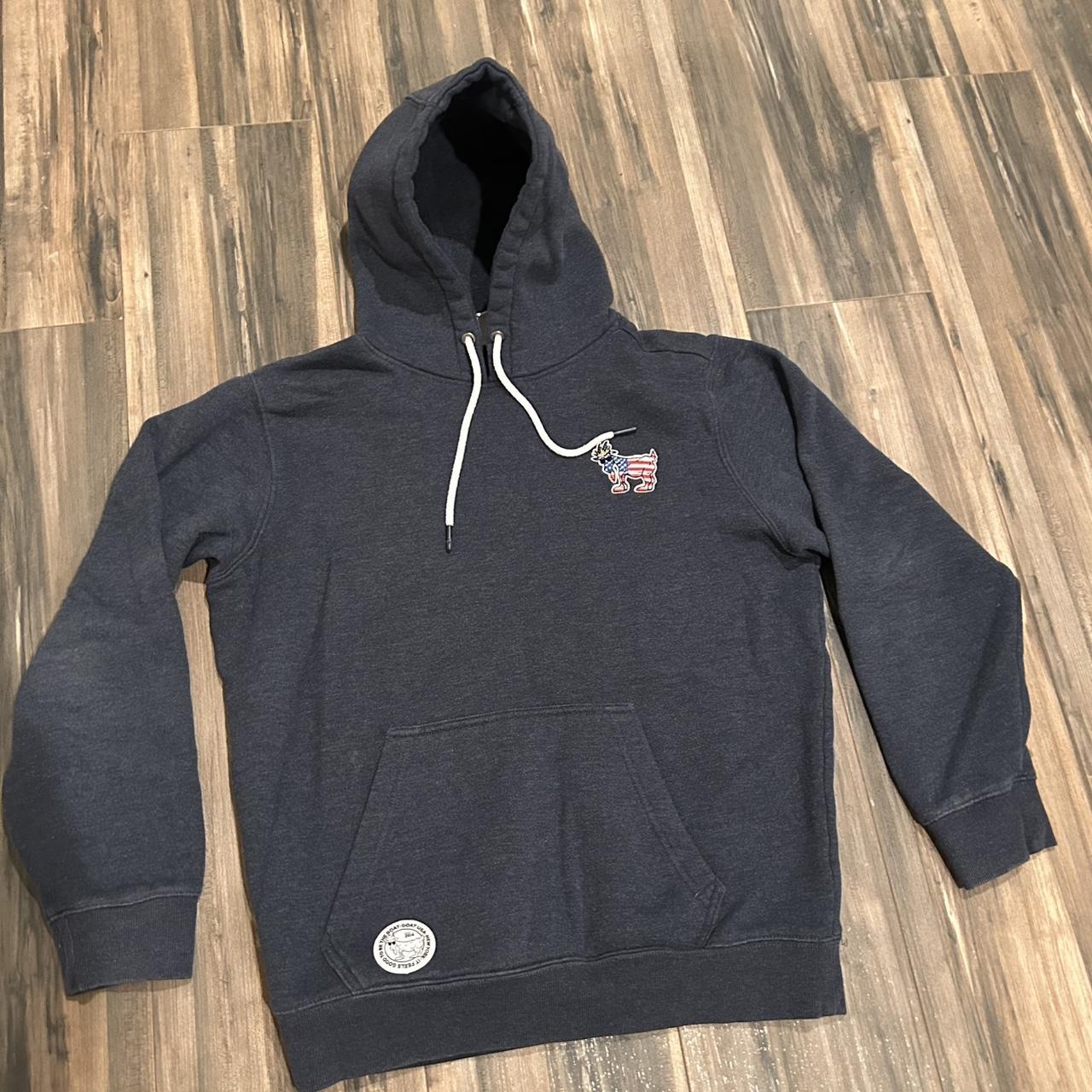 Medium navy blue goat USA hoodie | Depop