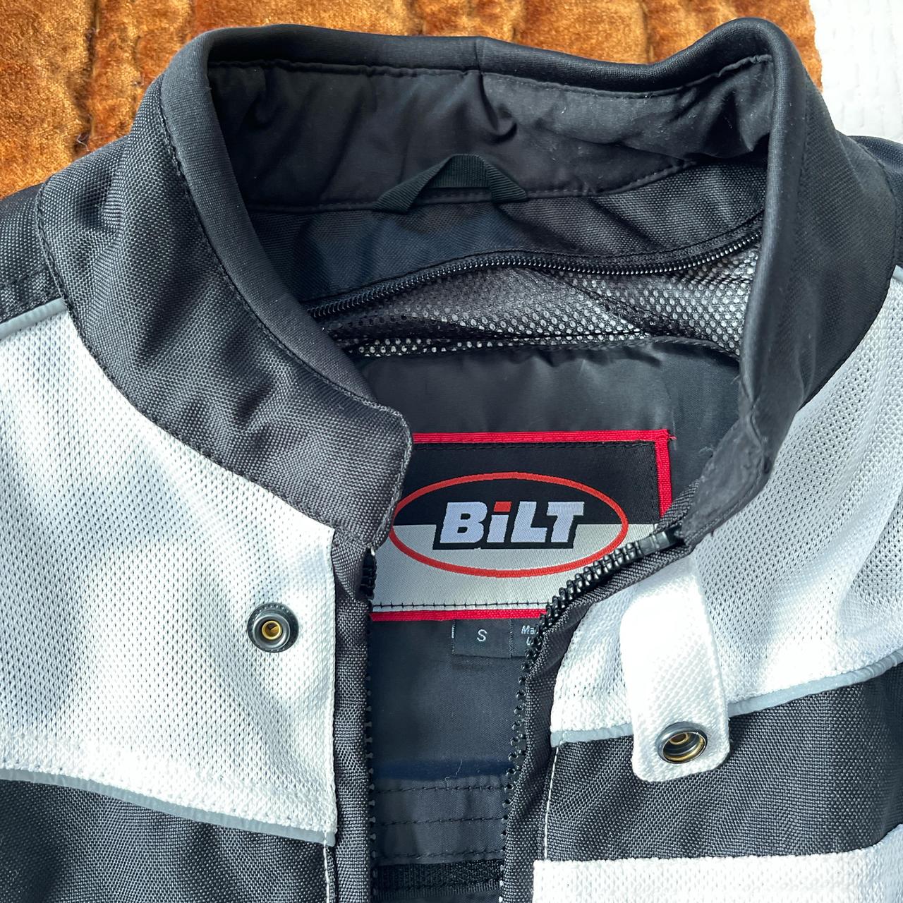 Bilt motorcycle jacket with pads for safety. White... - Depop