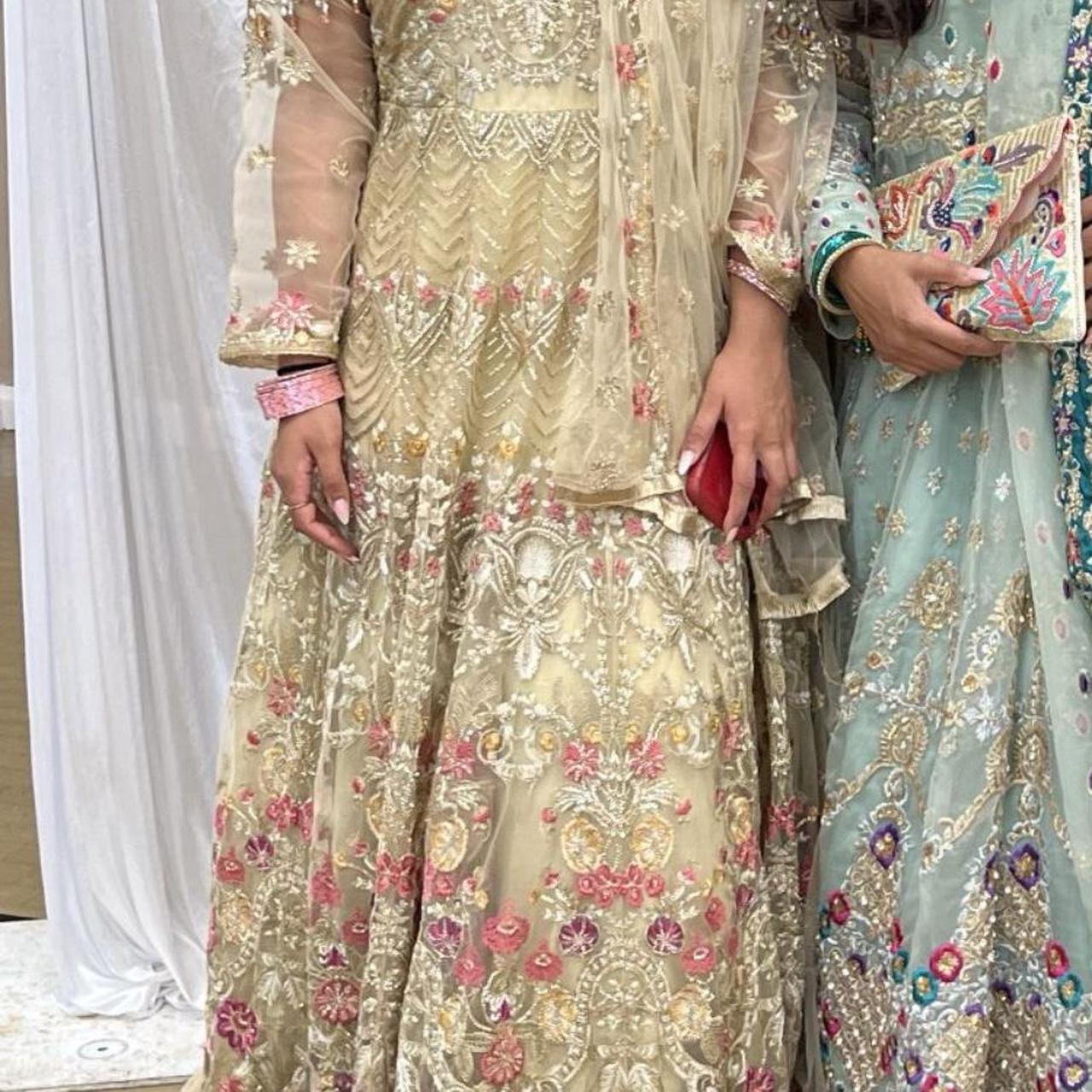 Stunning Indian / Pakistani cream / pink / beige... - Depop