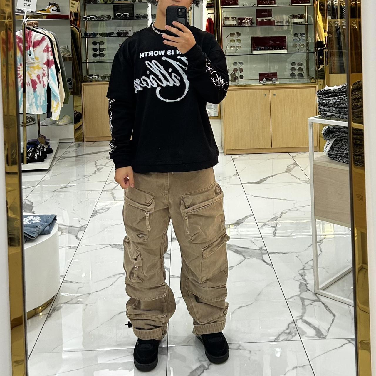 77studios Pain is worth millions black rhinestone... | Depop