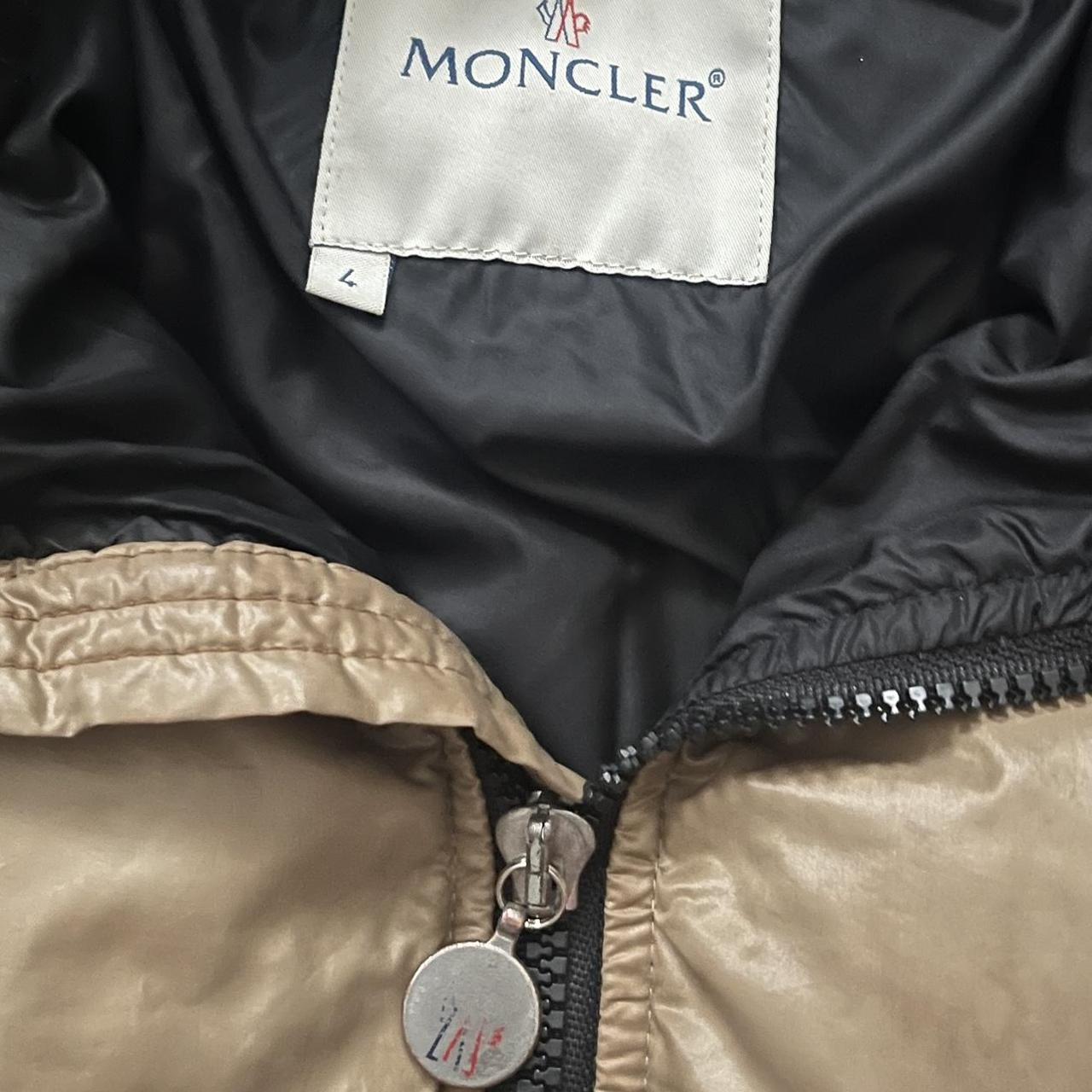 Beige vintage moncler women’s jacket size 4 - size... - Depop
