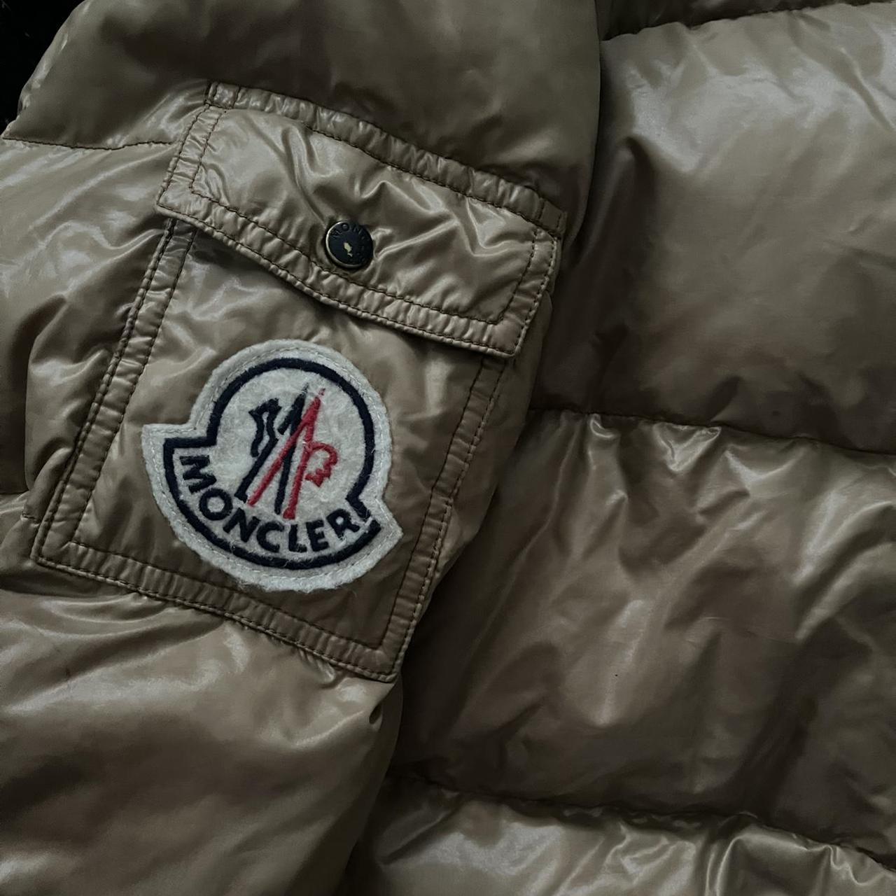 Beige vintage moncler women’s jacket size 4 - size... - Depop
