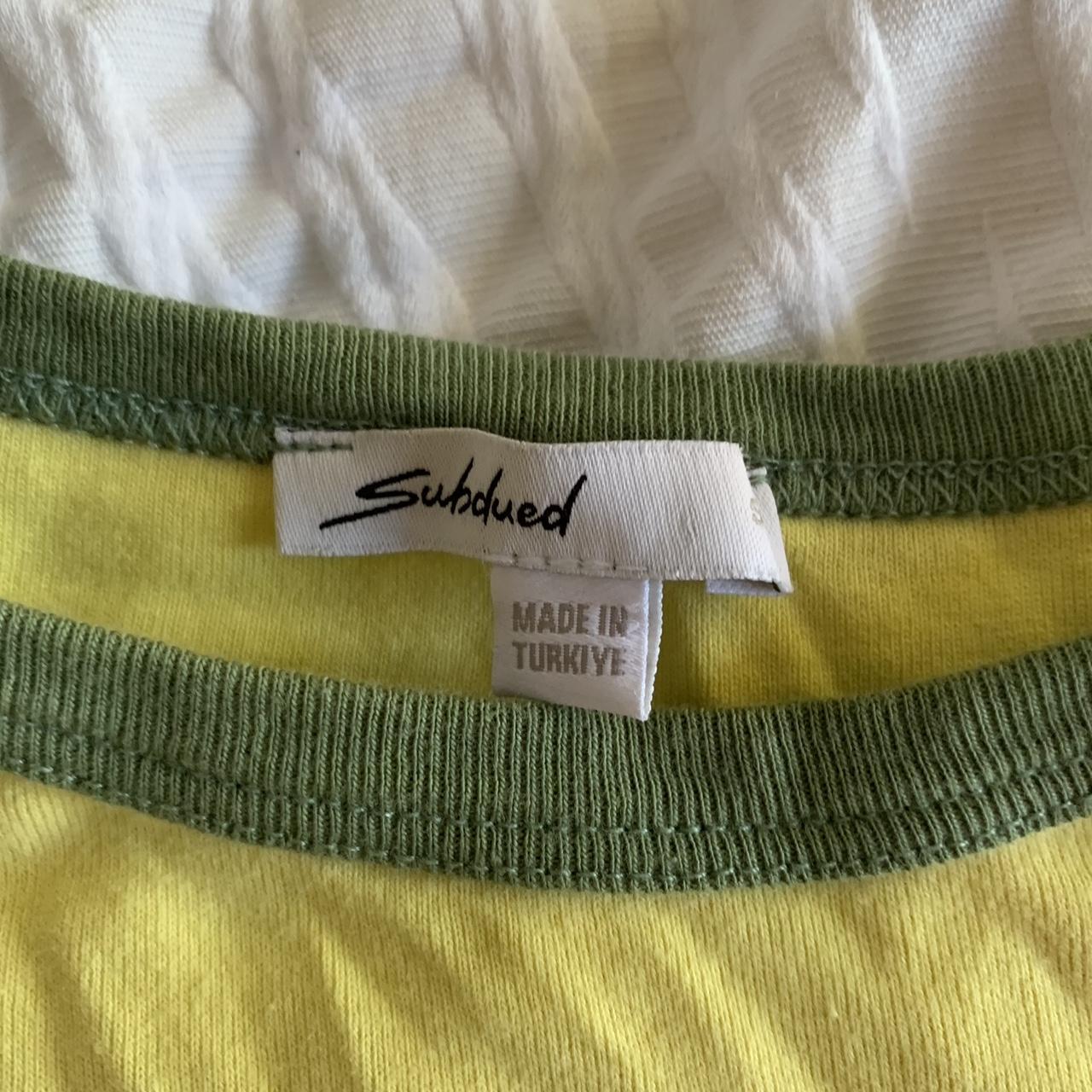 subdued cute yellow and green star... | Depop