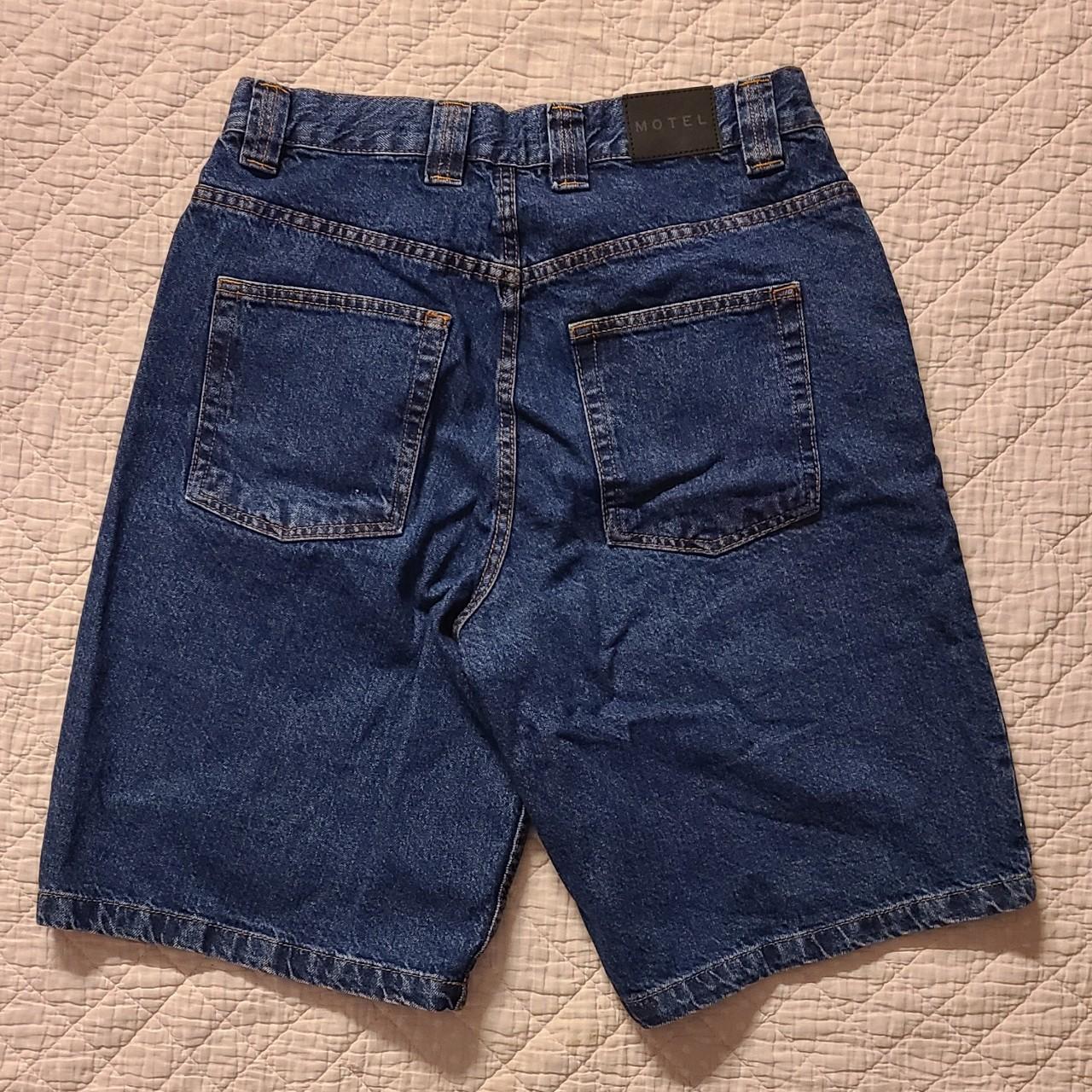 low rise oversized jorts size: small brand: motel... | Depop