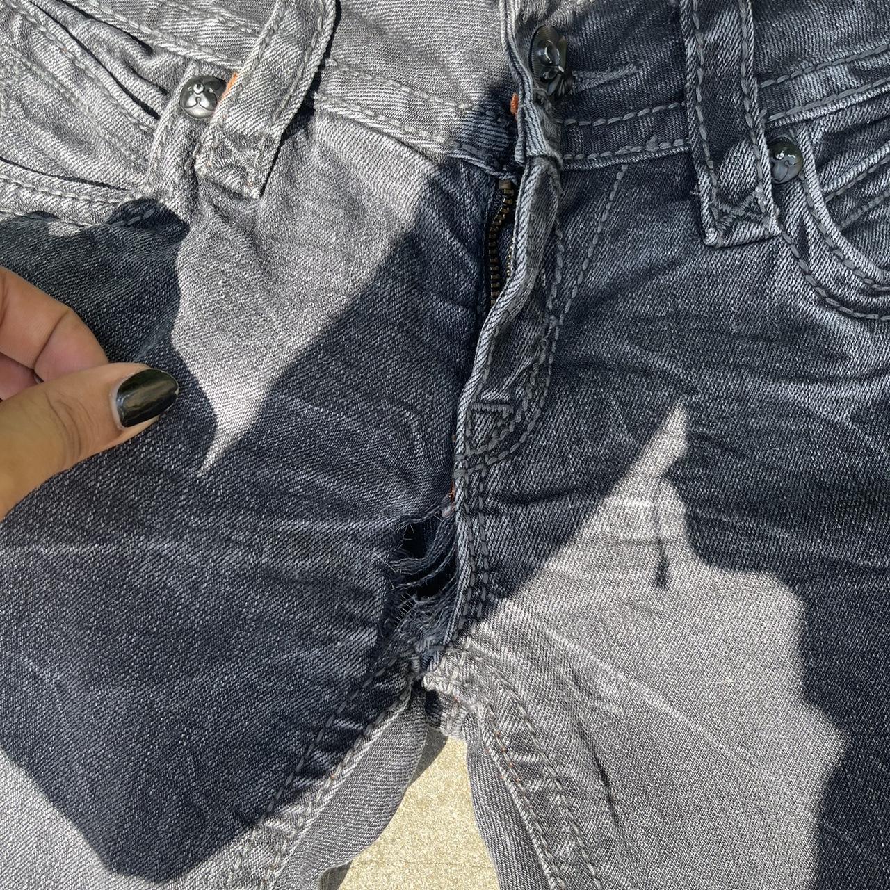 ROCK REVIVAL dark grey jeans no stretch small... - Depop