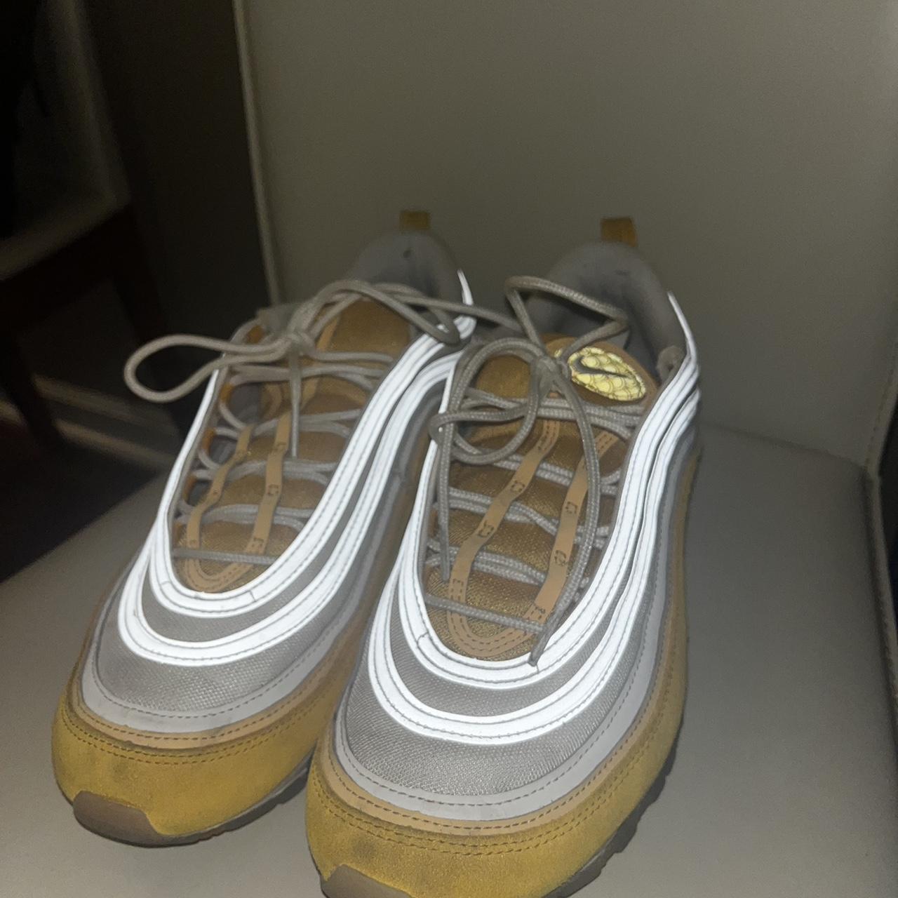 Nike Air Max 97s - yellow and white, special koi... - Depop