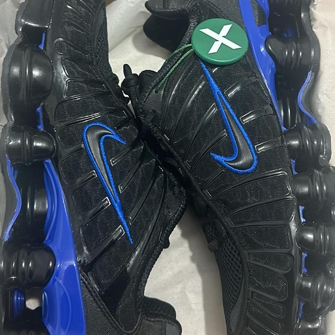 Black Racer Blue SHOX brand new never worn Brought... - Depop