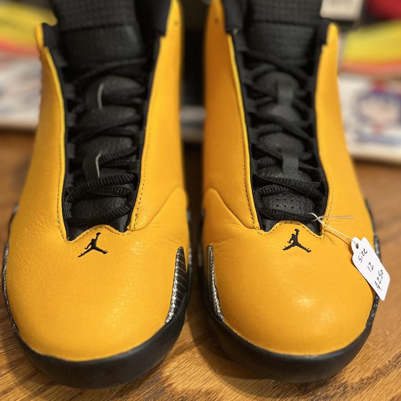 Jordan 14 yellow Ferrari basketball shoes og all in... - Depop