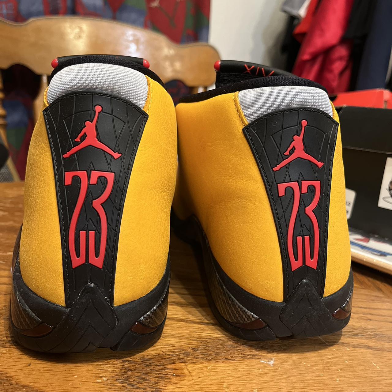 Jordan 14 yellow Ferrari basketball shoes og all in... - Depop