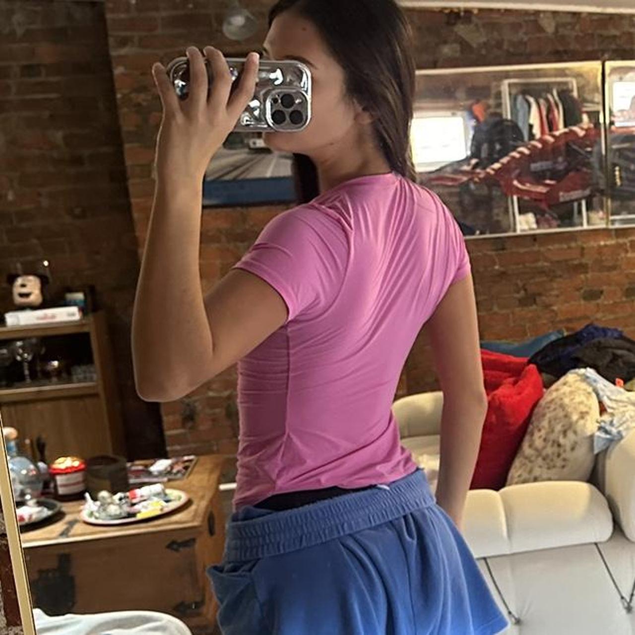 bubblegum pink skims fits everybody baby tee size... - Depop