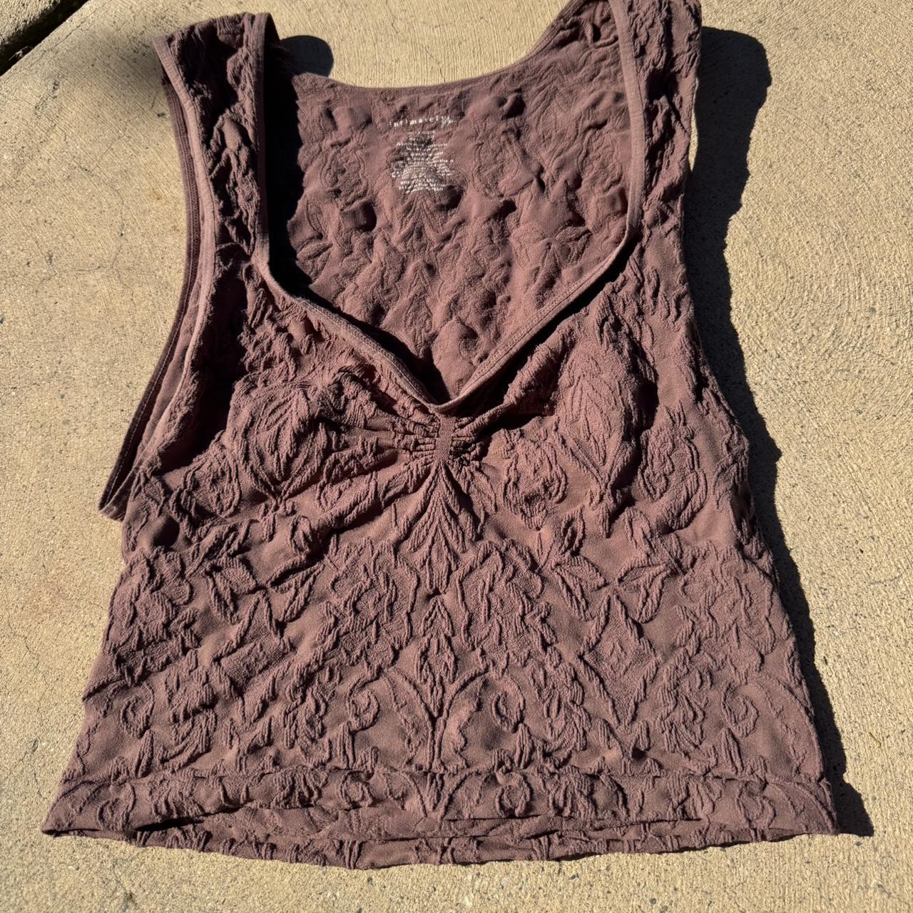 Brown floral free people tank top #freepeople | Depop