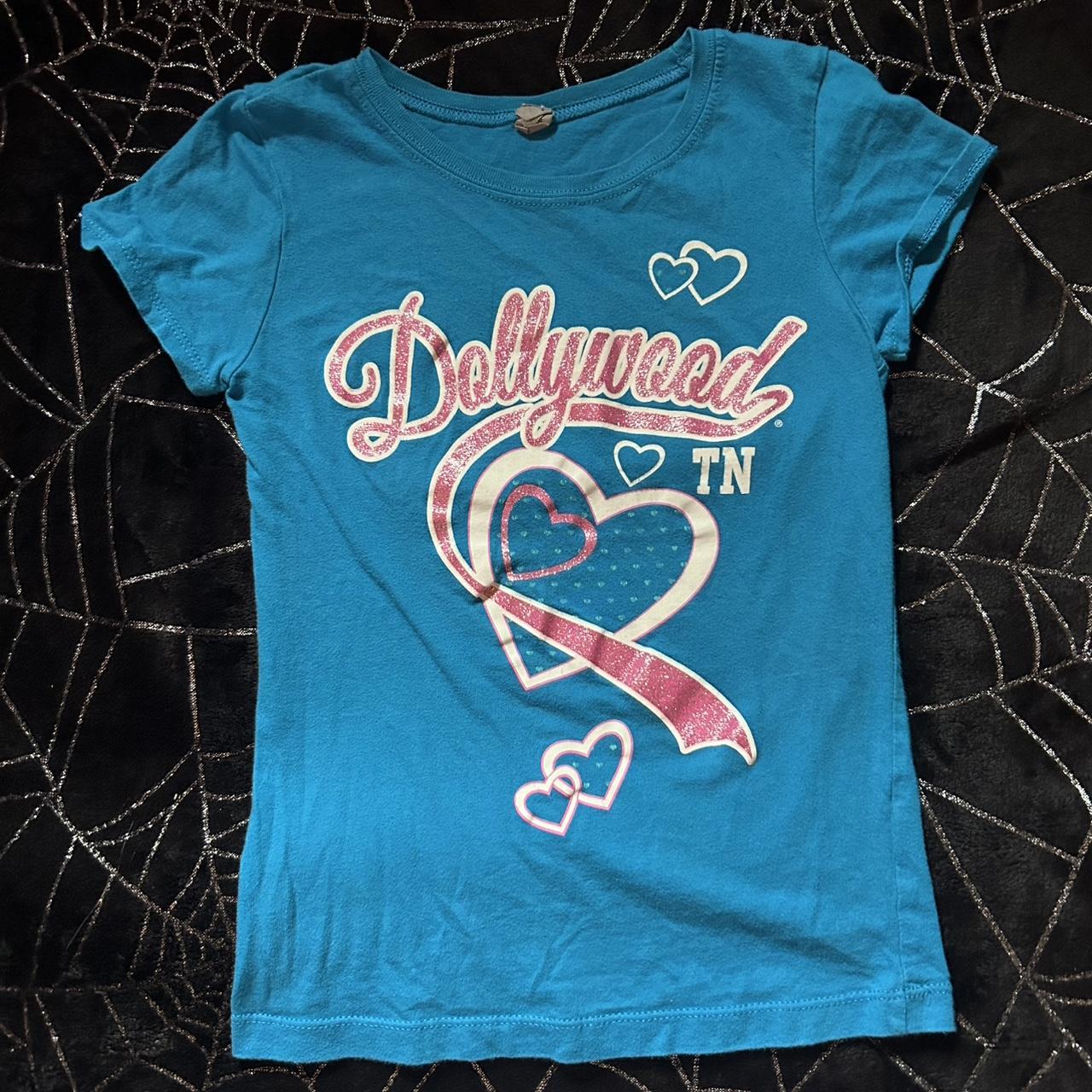 Blue Dollywood cotton baby tee #Dollywood #y2k #gyaru - Depop