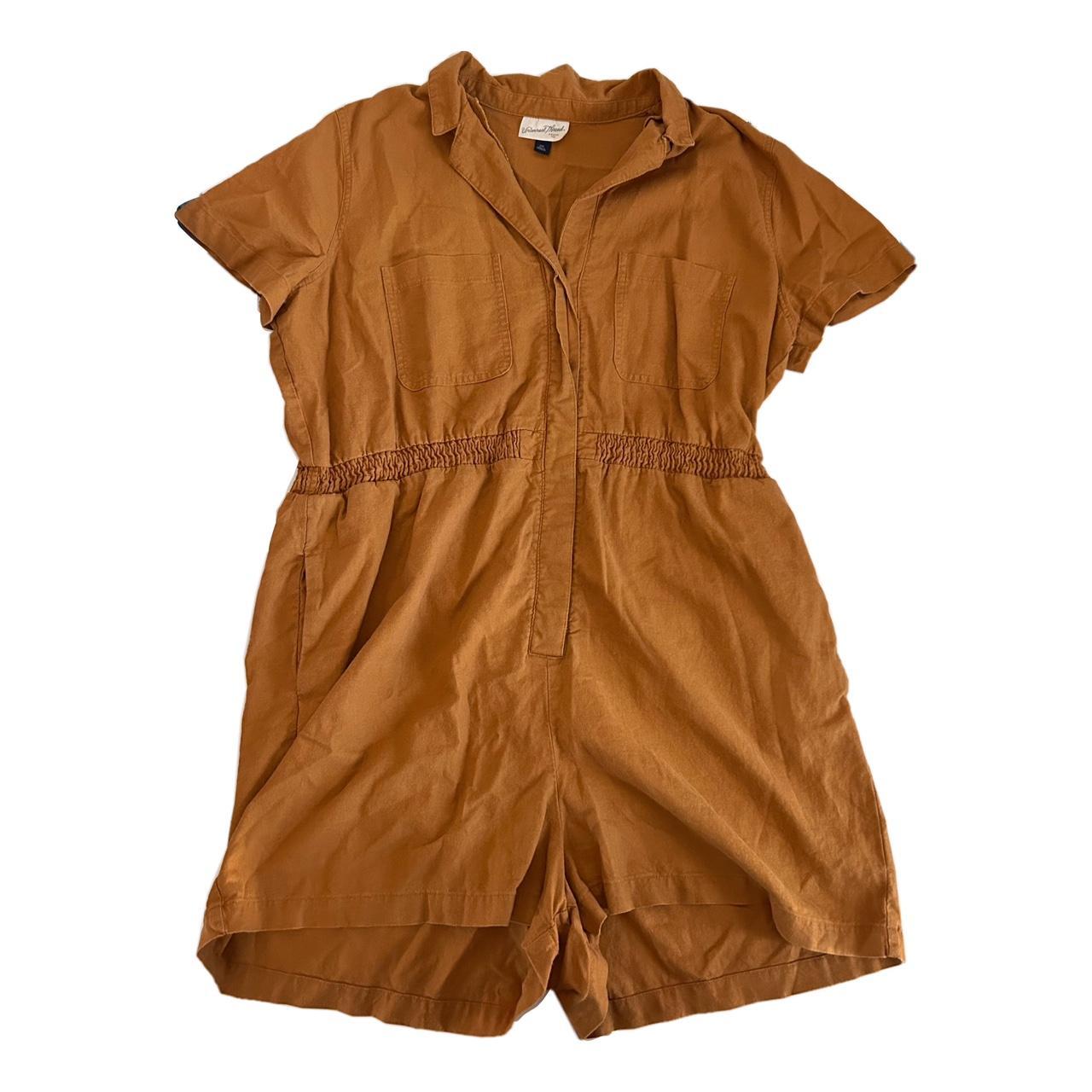 Universal Threads brand khaki short jumpsuit - Depop