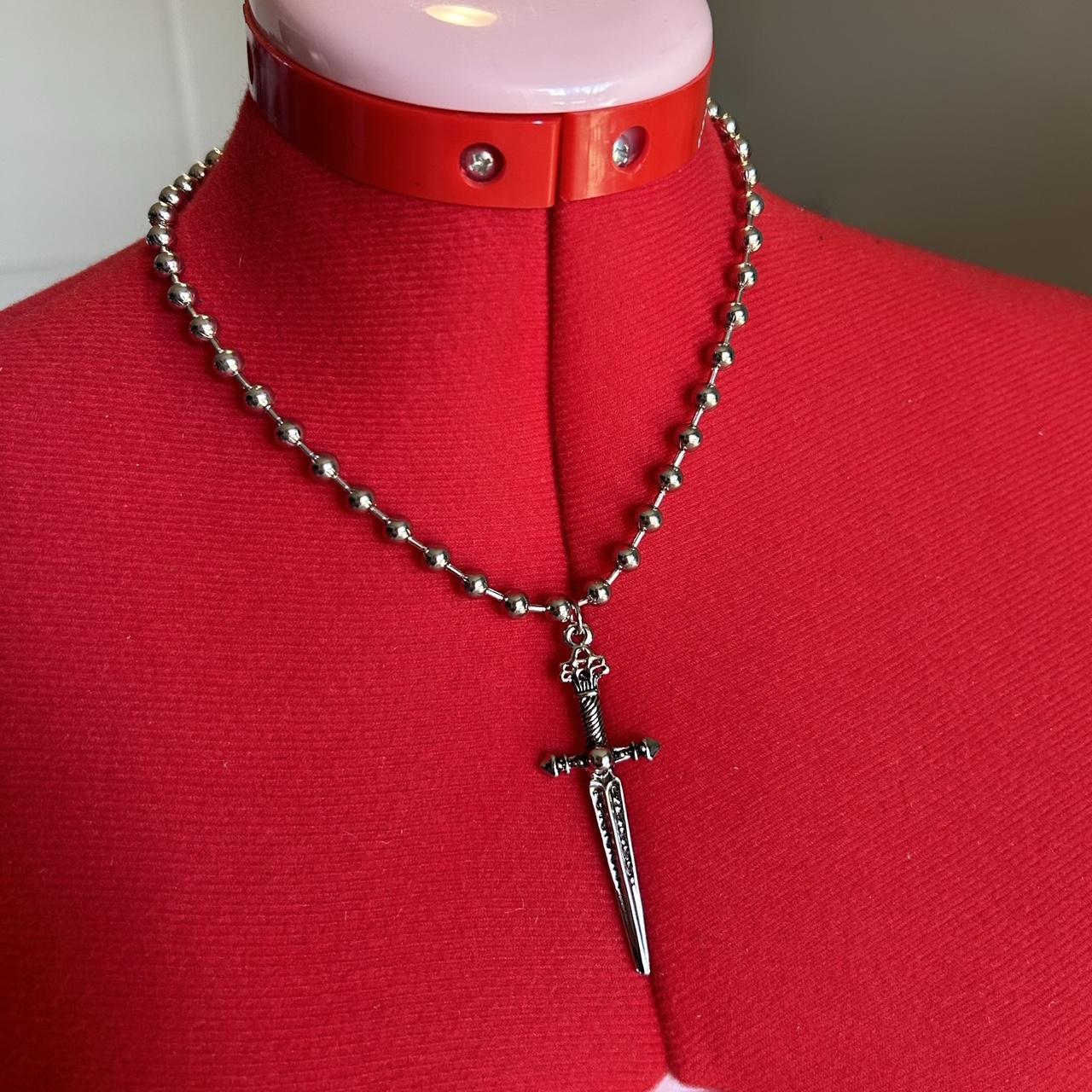 Sword pendant Ball chain -Chain 18” -New,... - Depop