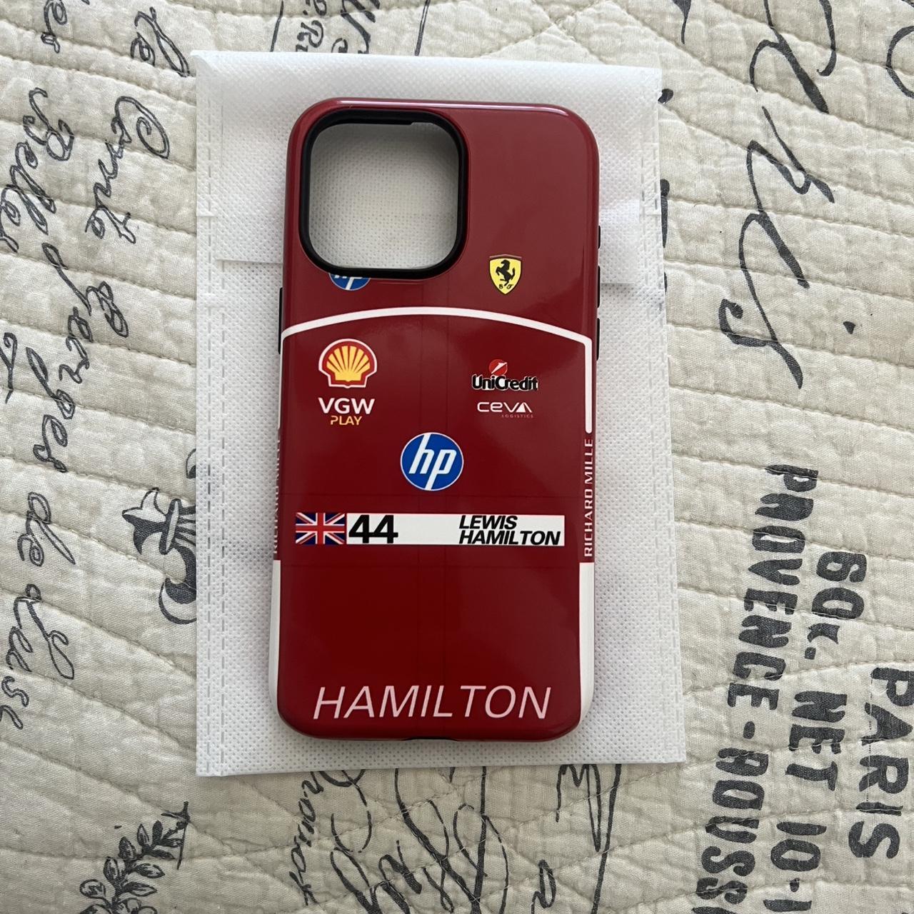 Red and black Formula 1 racing phone case for iPhone... | Depop