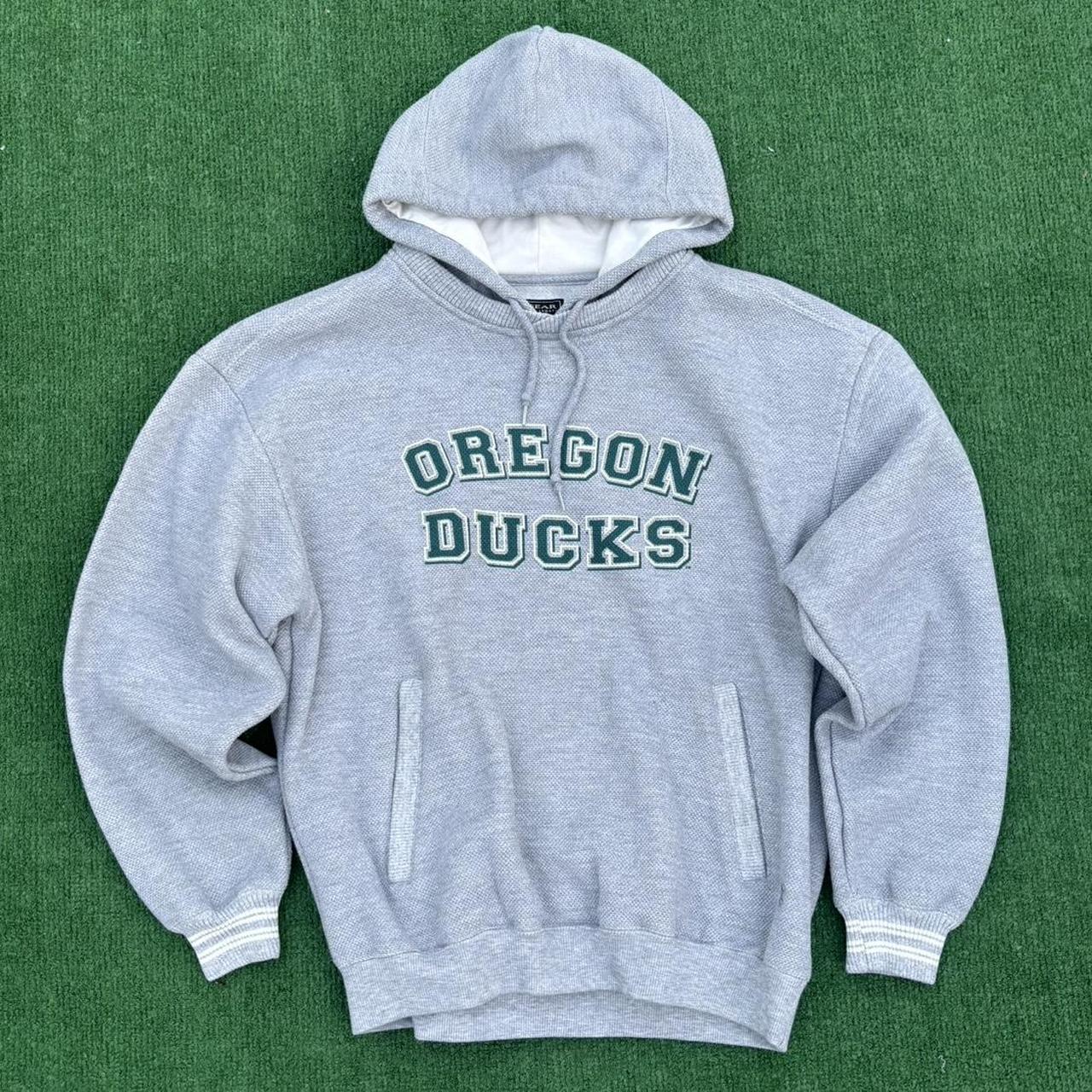 Oregon Ducks grey and green hoodie - Depop