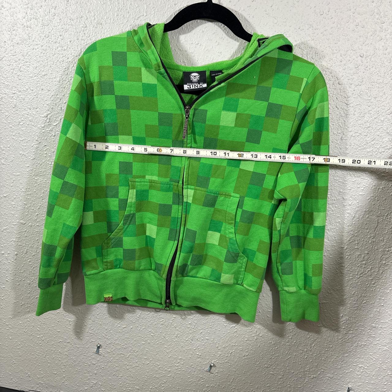 Creeper Minecraft zip up hoodie... - Depop