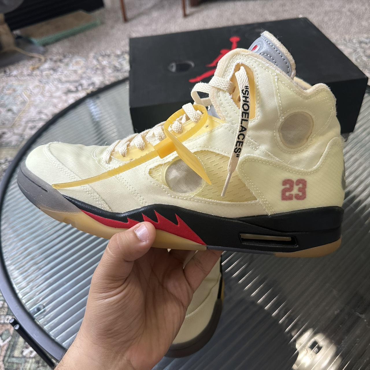 Offwhite jordan-5 - Depop Offwhite jordan-5 - Depop