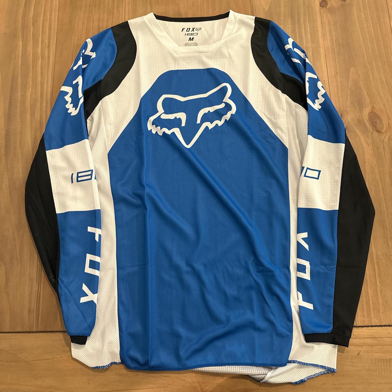 BLUE FOX RACING jersey fits like a large or... - Depop