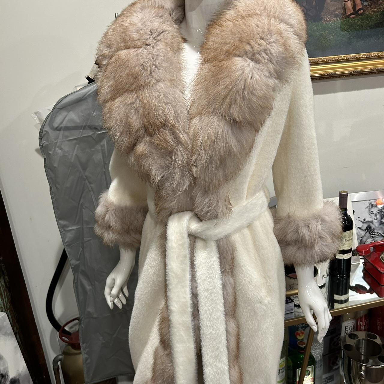 NWOT/ Genuine Fox & Angora rabbit fur coat! - Luxury... - Depop