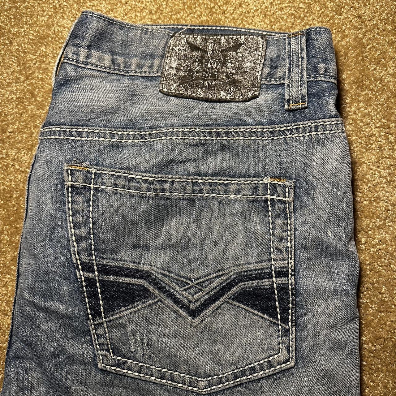 Y2K Helix slim boot jeans with nice pocket design... - Depop