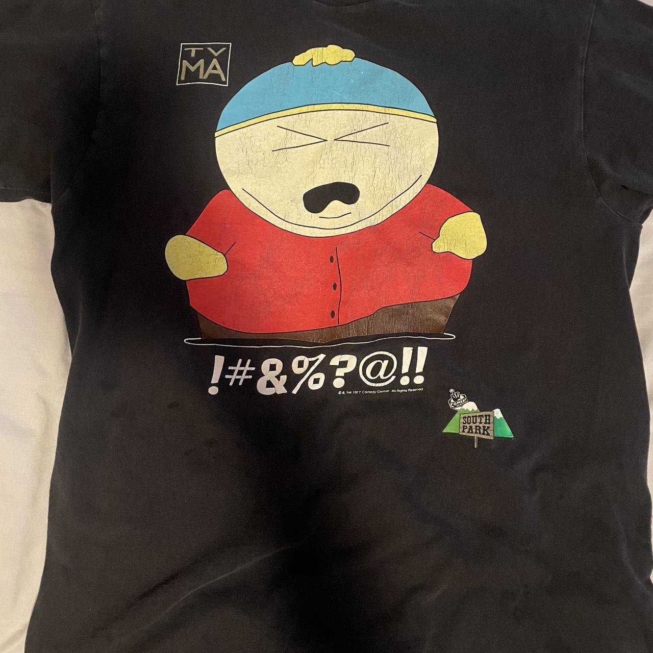 Vintage South Park graphic tee -Nice faded black/... | Depop