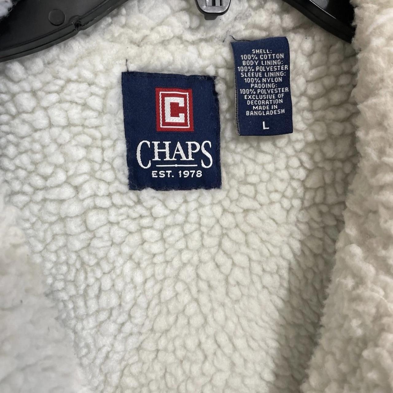 Vintage Chaps RL Corduroy Sherpa Lined Coat Jacket... - Depop