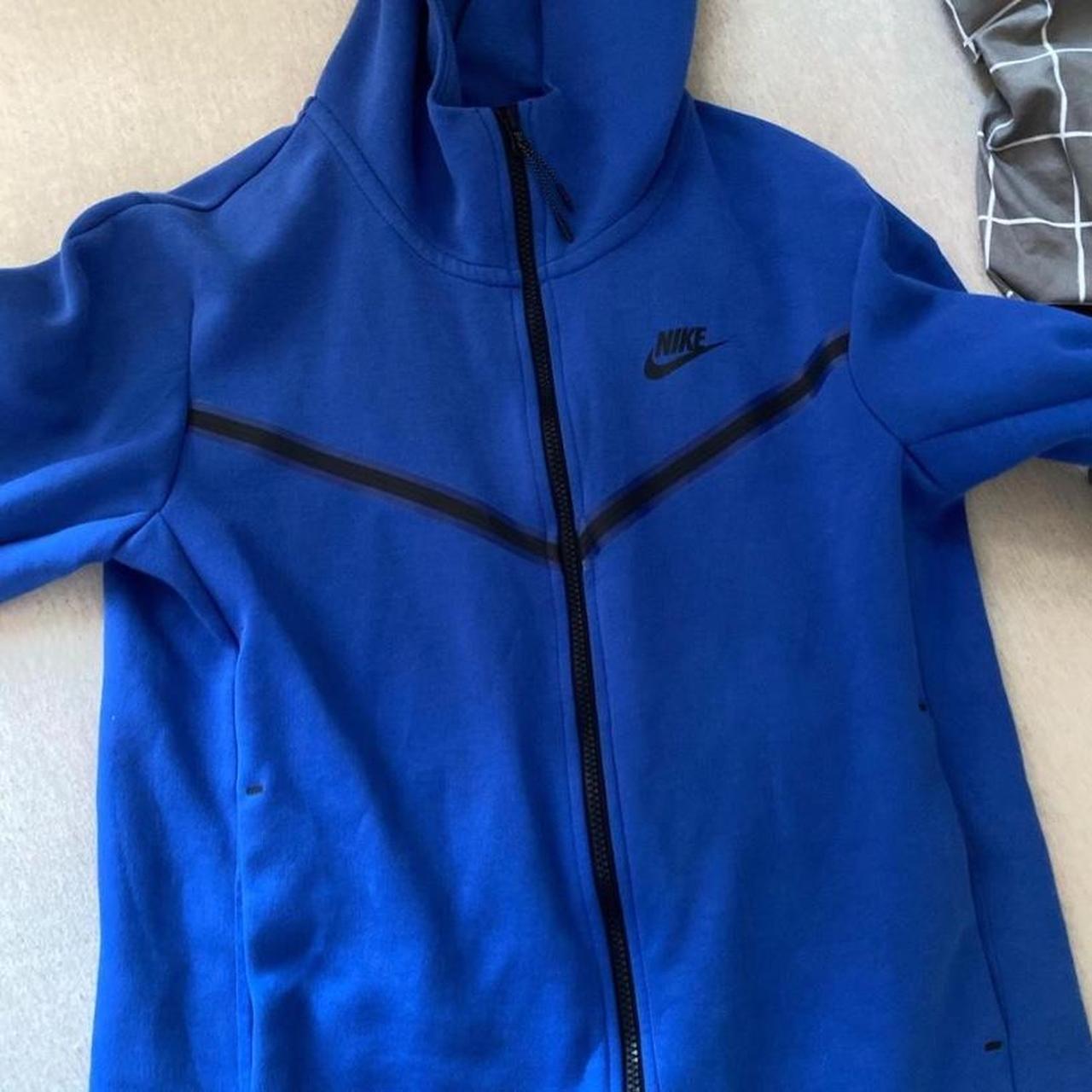 Size S Brand new Blue Nike tech fleece hoodie (DM... - Depop