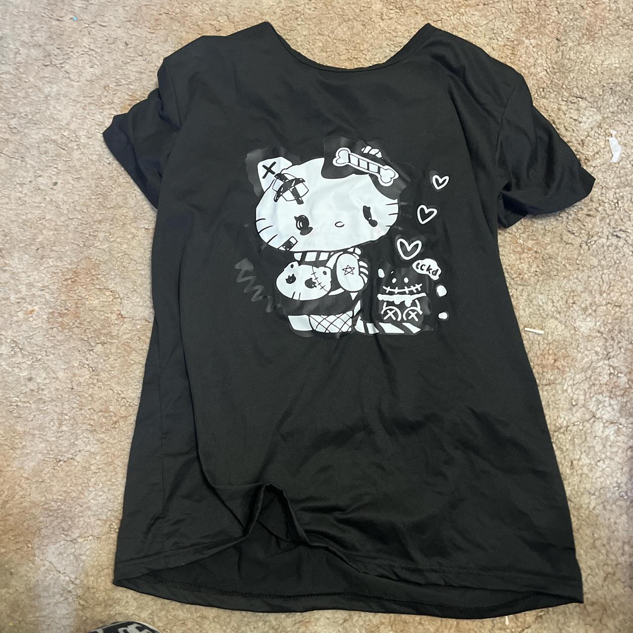 Hello kitty goth shirt - Depop