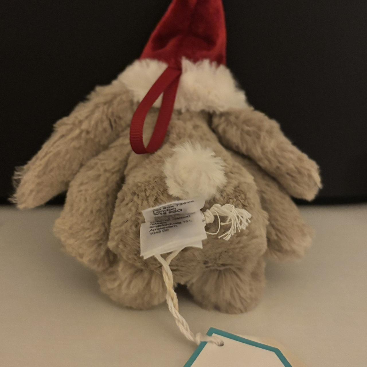 Mini Jellycat bunny rabbit plush toy with Santa hat,... - Depop