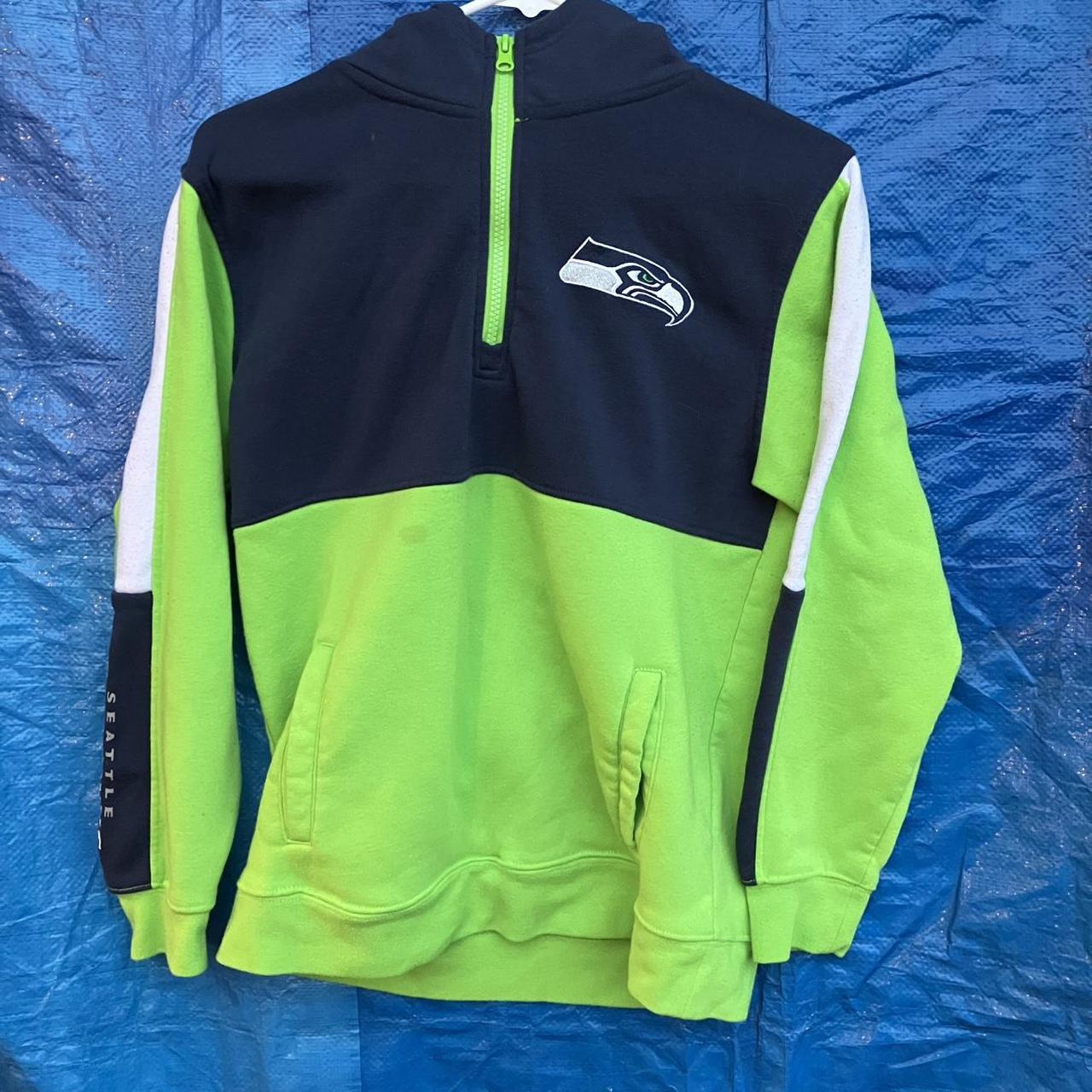 seattle seahawks quarter zip hoodie #nfl... | Depop