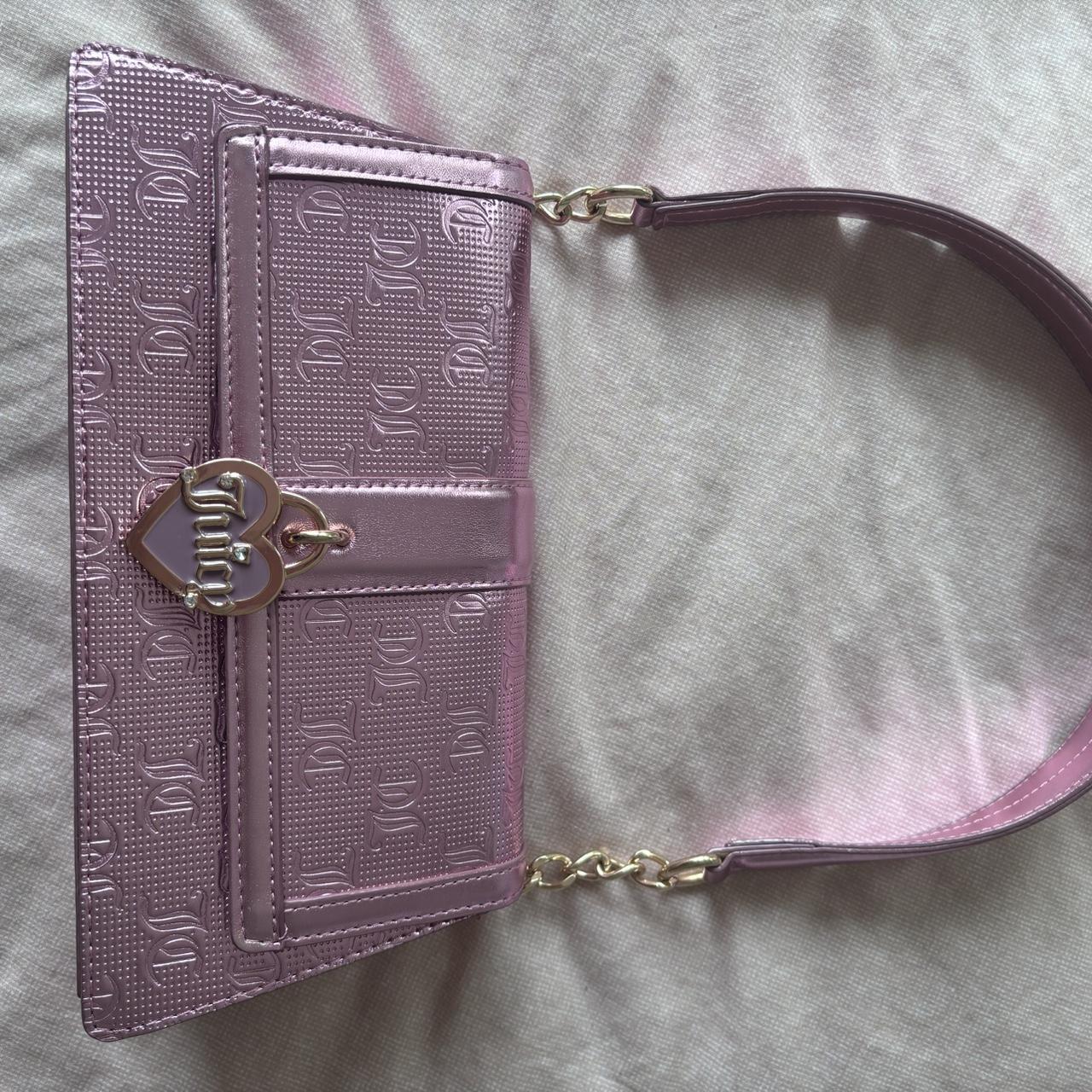 Pink metallic Juicy Couture shoulder bag... | Depop