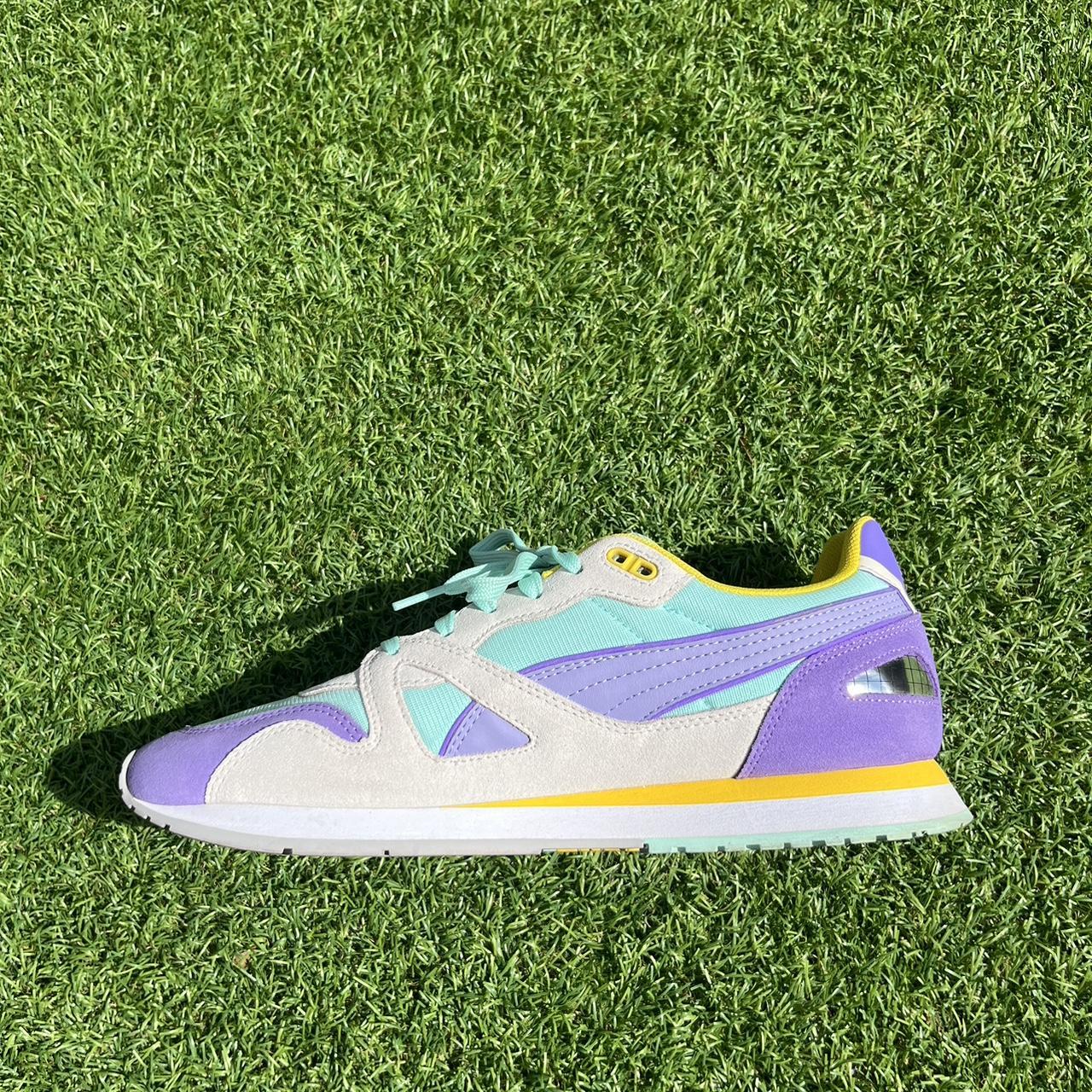 Puma Mirage OG Beach Glass and Purple trainers - Depop
