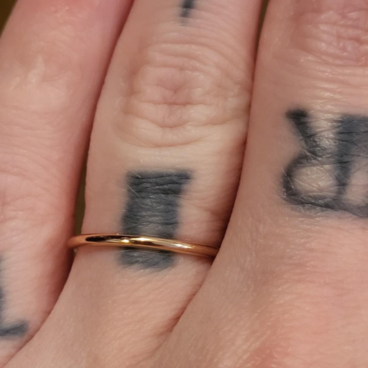 Liesel Love 10k Solid Rose Gold 1.5mm Wedding Band... | Depop