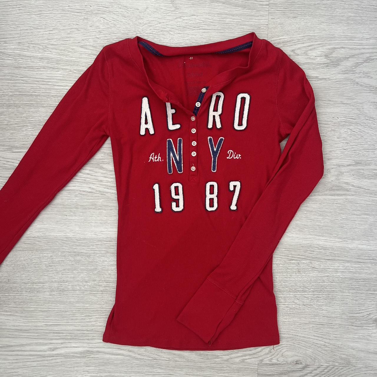 Red Aeropostale long sleeve shirt #preppy #vintage... - Depop