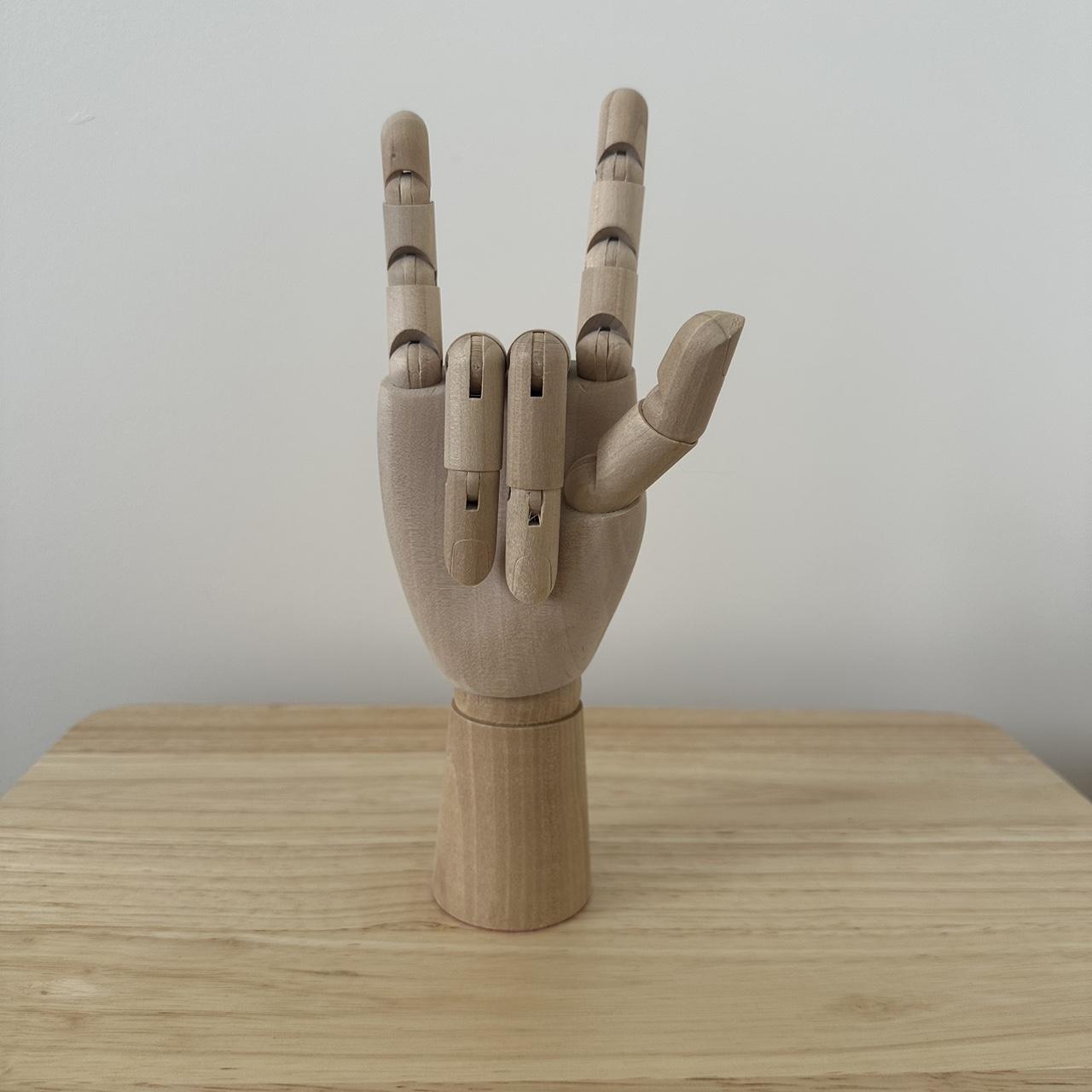 IKEA wooden hand. -moveable fingers -can paint it... - Depop