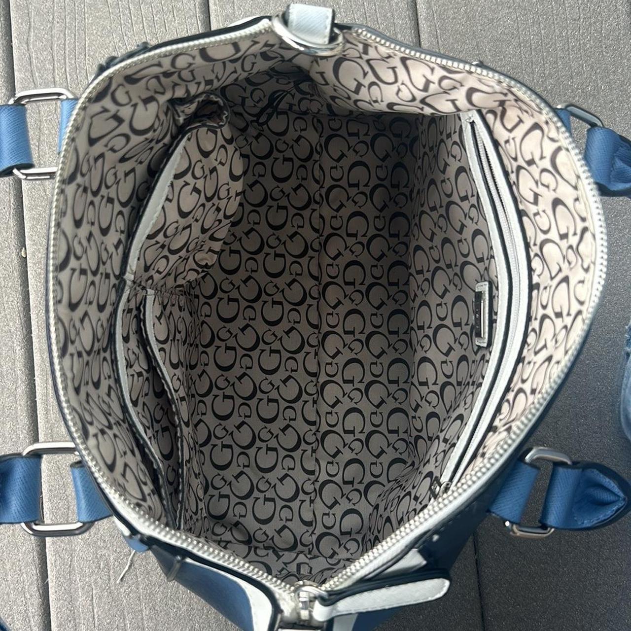 Guess blue and white bag - Depop