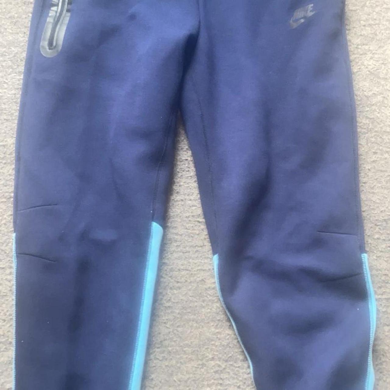 Baby blue and navy blue tech fleece worn once £130 - Depop