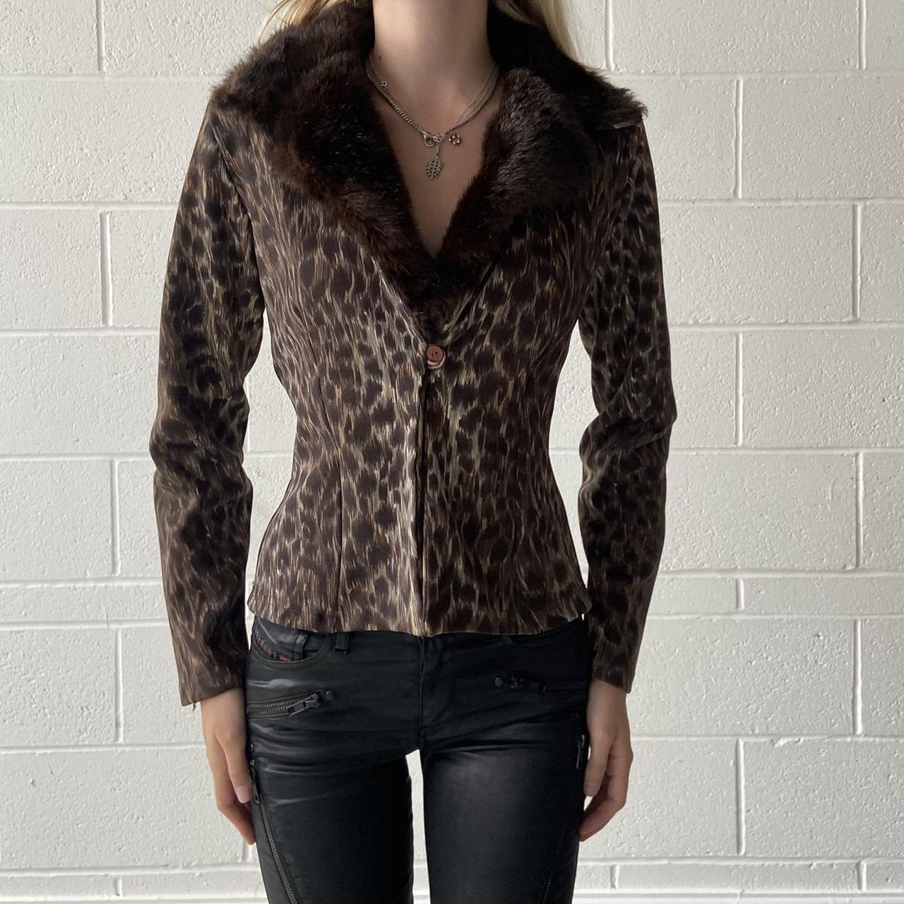 Hot vintage Morgan leopard print blazer jacket with... - Depop