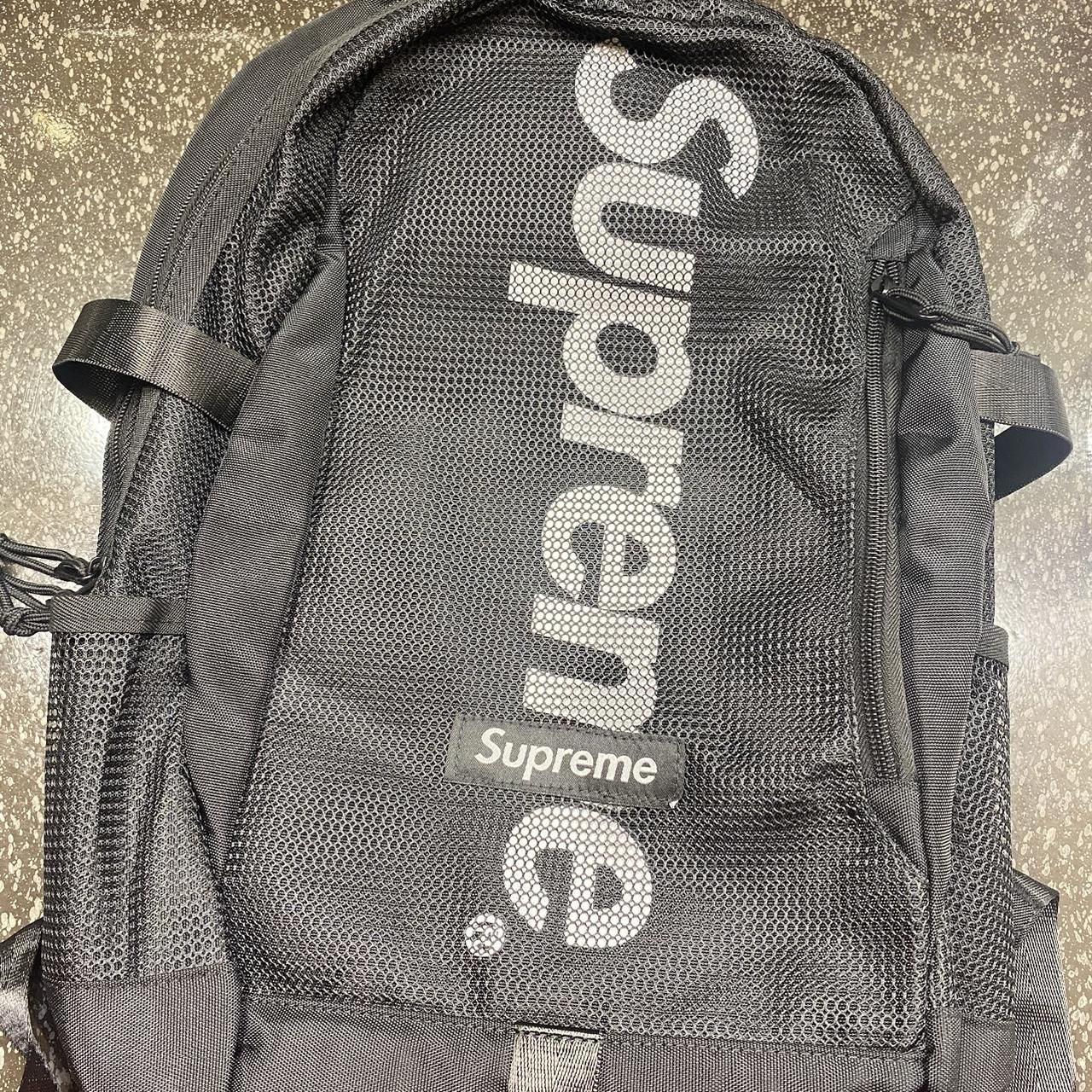 Supreme Backpack - Black - Has multiple pockets... - Depop