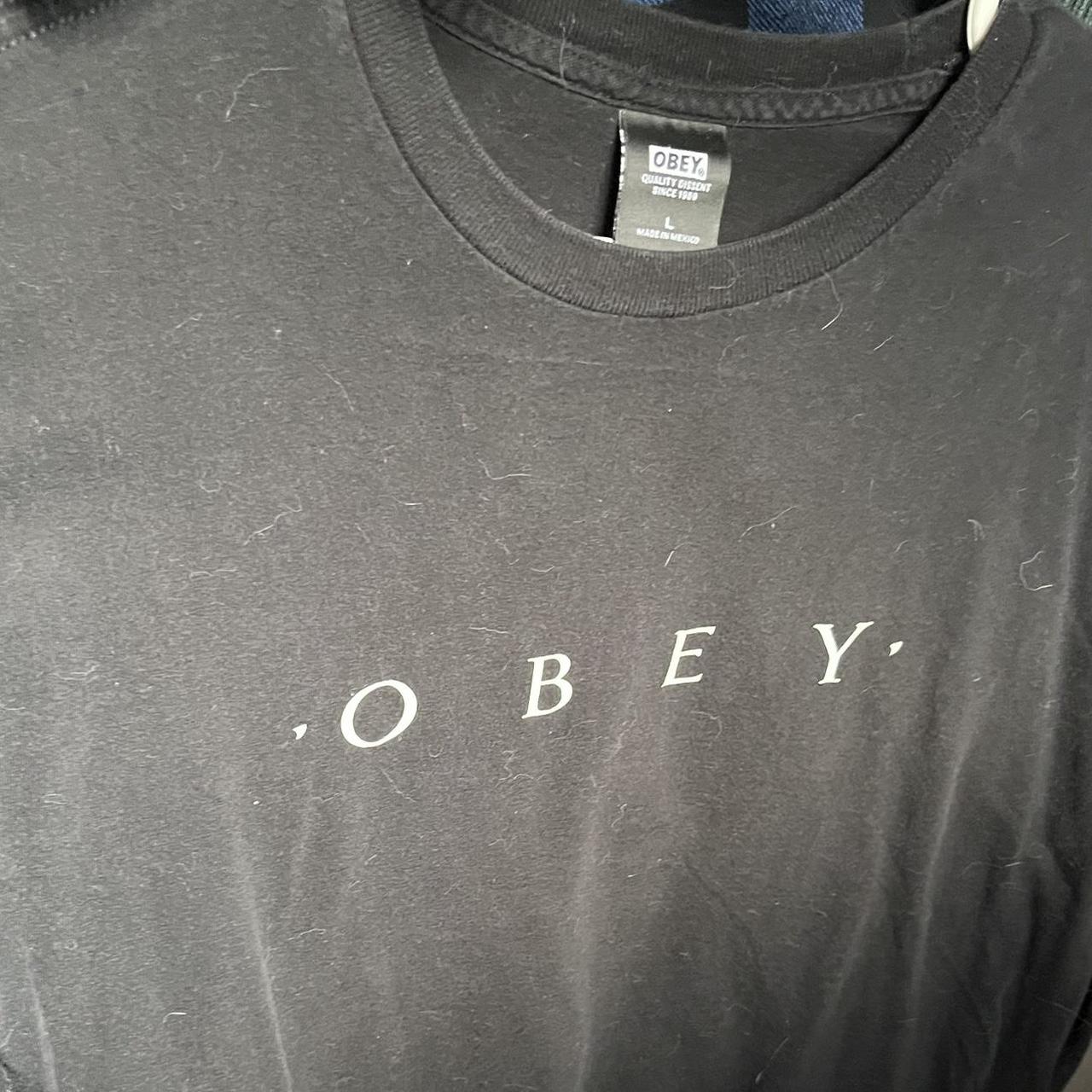 Black Obey t-shirt #Obey #brand #tshirt - Depop
