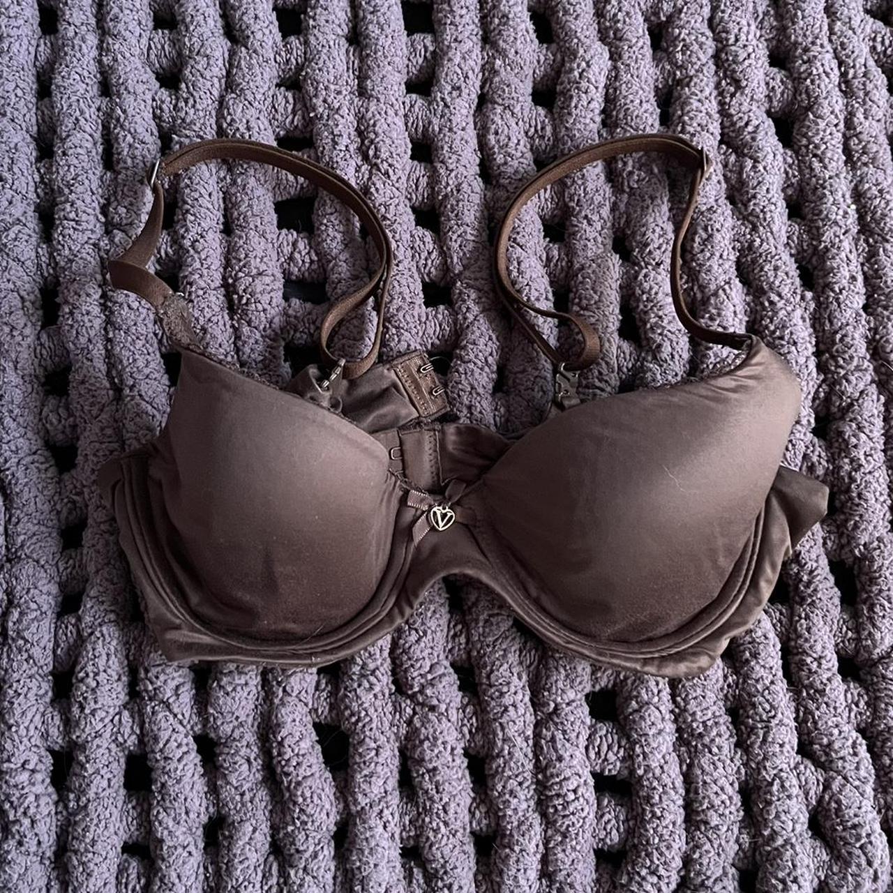 32B Victoria's Secret brown lace bra #lingerie Wore... | Depop
