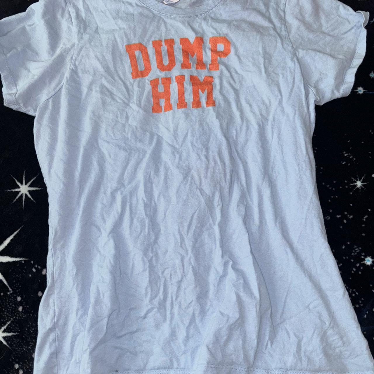 y2k britney spears inspired “DUMP HIM” baby tee,... - Depop