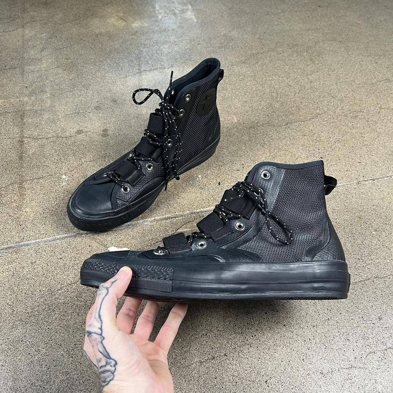 Converse Chuck 70 Tech Hiker HI Top Triple Black Sz... - Depop