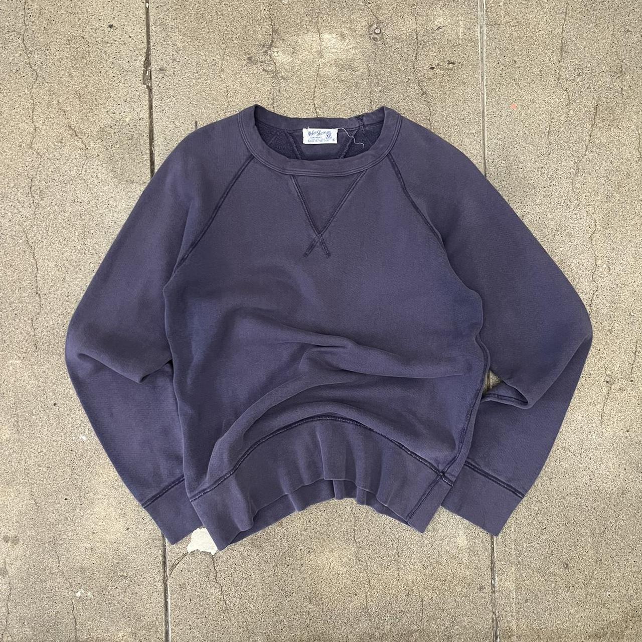 Velva Sheen double v raglan cut crewneck. Purple... - Depop